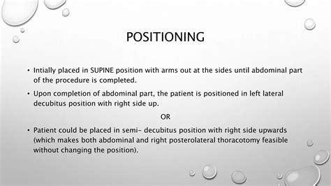 Ivor Lewis Esophagectomy Pptx