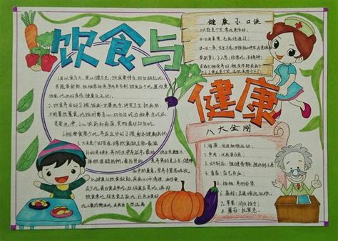 合理膳食倡导健康生活方式手抄报 健康生活手抄报 普车都