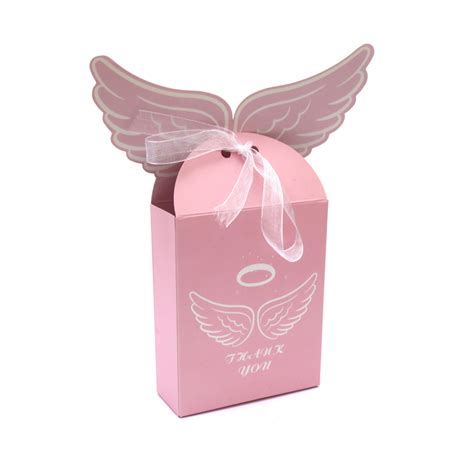Cutie Pliabila Carton Cu Aripioare 8x3x175 Cm Culoare Roz Cu Panglica
