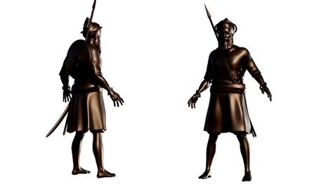 Sikh Warrior Bronze Statue Nihang 3d Model