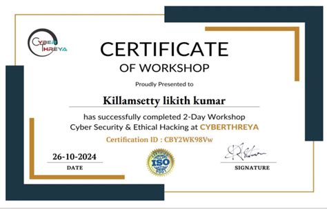 likith kumar killamsetty on linkedin cybersecurity ethicalhacking