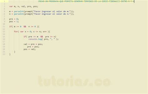 Ciclo For Javascript Serie Fibonacci Acotada Tutorias Co