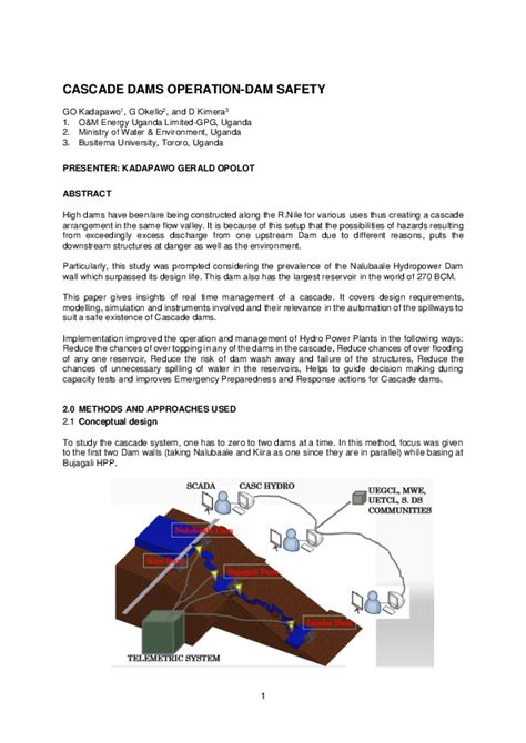 Pdf Cascade Dams Operation Dam Safety