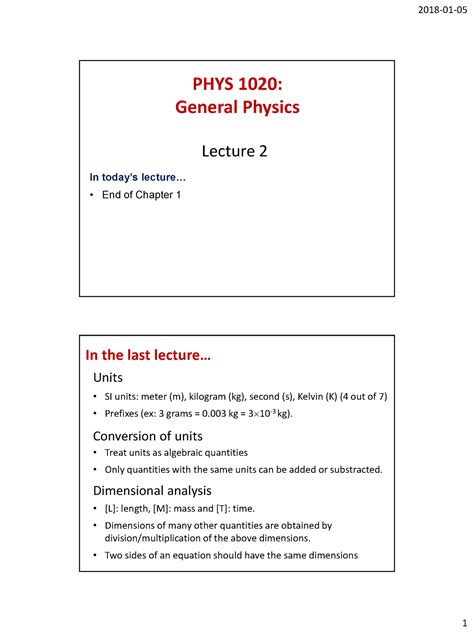 Phys1020 Lect02 Ch1 Lecture Notes 2 Warning Tt Undefined Function 32 Warning Tt