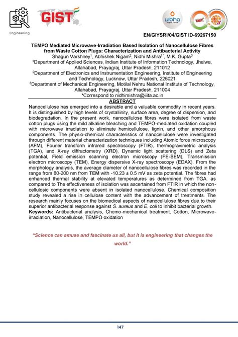 Pdf Tempo Mediated Microwave Irradiation Based Isolation Of