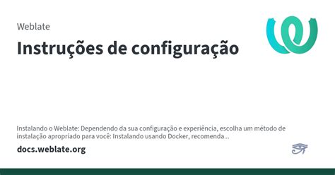Instruções De Configuração Documentação Weblate 5103