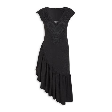 Black Bodycon Dress With Embroidery 3201373 Truworths
