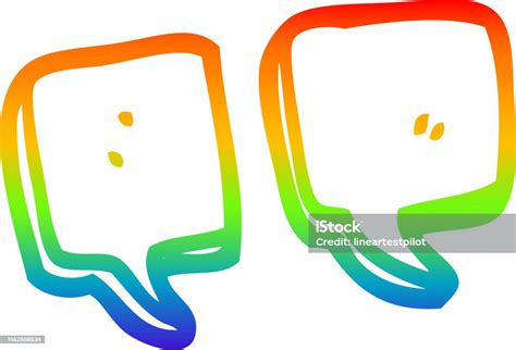 Ilustración De Dibujo De Línea Degradada Del Arco Iris De Una