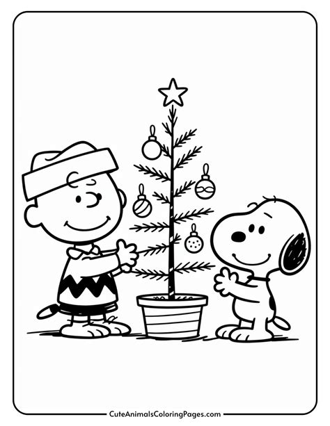 Snoopy Christmas Color Pages