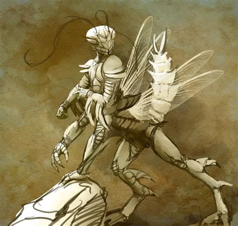 Nomyais Mantis Warrior At The Ready By Hattonslayden On Deviantart