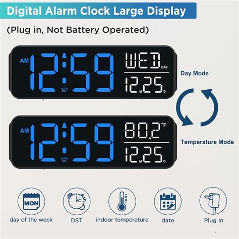 Peakeep Large Display Digital Alarm Clock For India Ubuy