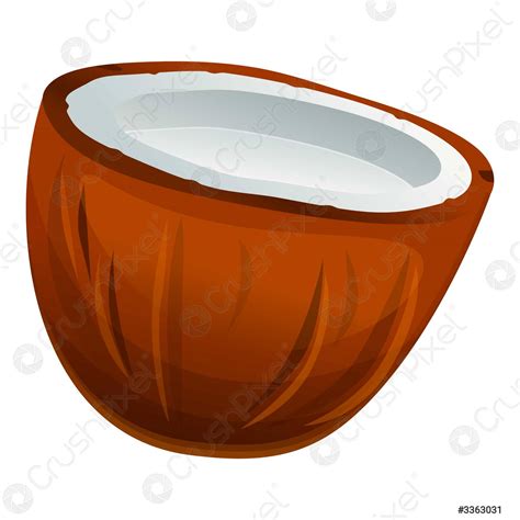 Half Coconut Icon Cartoon Style Stock Vector 3363031 Crushpixel