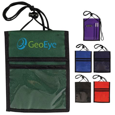 Customized Multi Pocket Neck Walletbadge Holder Promotional Multi