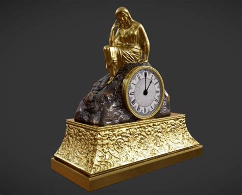 Classical Table Clock 3d Model Clock 3d Models