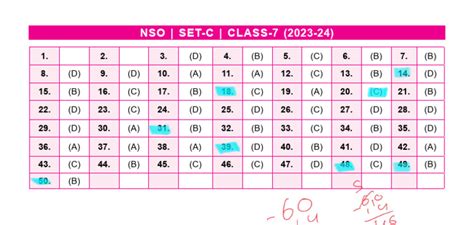 Nso Set C Answer Key Class 7 Pdf