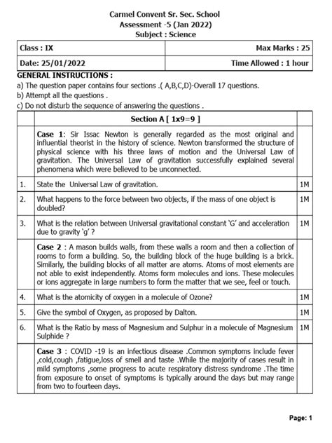 Science Assessment 5 1 Pdf