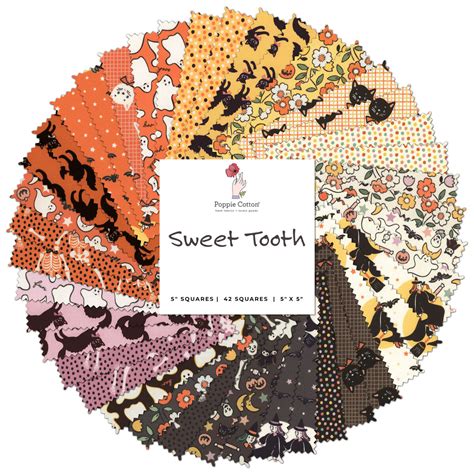 Sweet Tooth 5 Squares By Elea Lutz For Poppie Cotton Shabby Fabrics