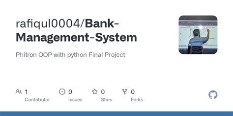 GitHub Rafiqul0004 Bank Management System Phitron OOP With Python