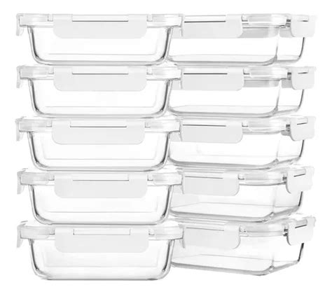 10 Pack22 Oz Glass Meal Prep Containersglass Food Stor Ab Mercadolibre