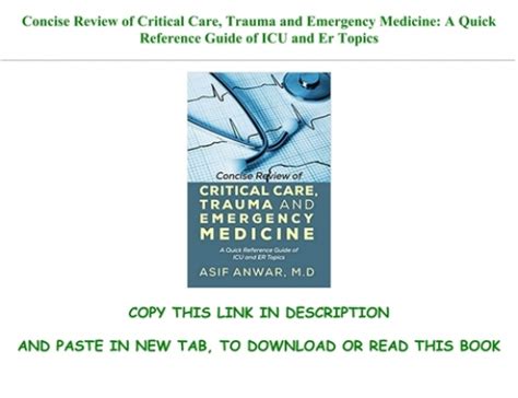 Pdf Download Concise Review Of Critical Care Trauma And Emergency