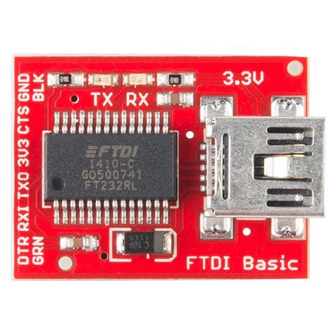 50510 ftdi breakout board with 3 3v usb compatible with arduino