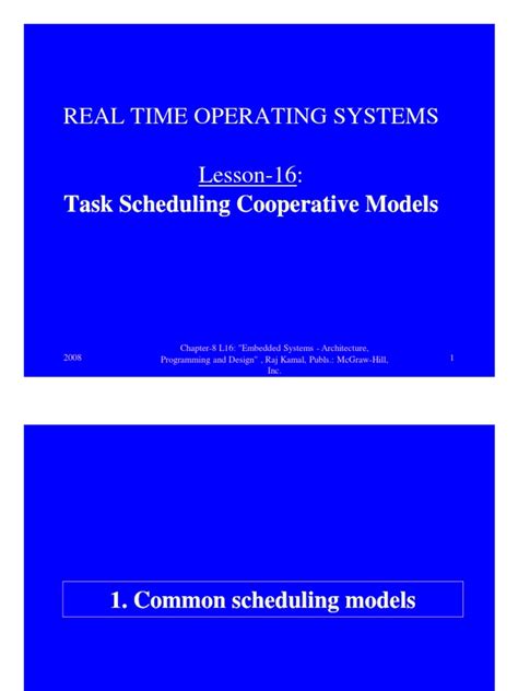 9 Task Scheduling Co Operative Models Pdf Scheduling Computing System Software