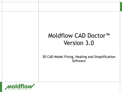ppt moldflow cad connectivity tools overview powerpoint presentation