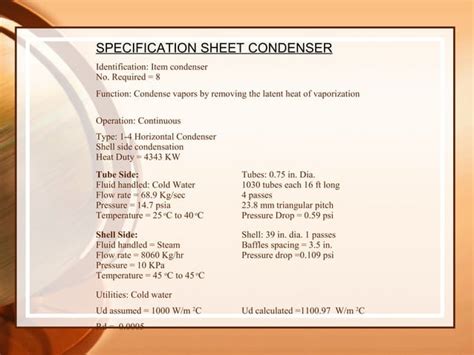 Design Of Condenser Ppt