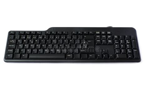 Black Keyboard Isolated Over White Background Stock Image Image Of