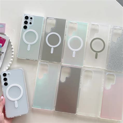 适用三星s24ultra手机壳s23u透明磁吸壳S22p炫彩变色龙磨砂手机壳 阿里巴巴