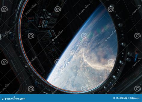 View of Planet Earth from a Space Station Window 3D Rendering Elements of this Image Furnished ...