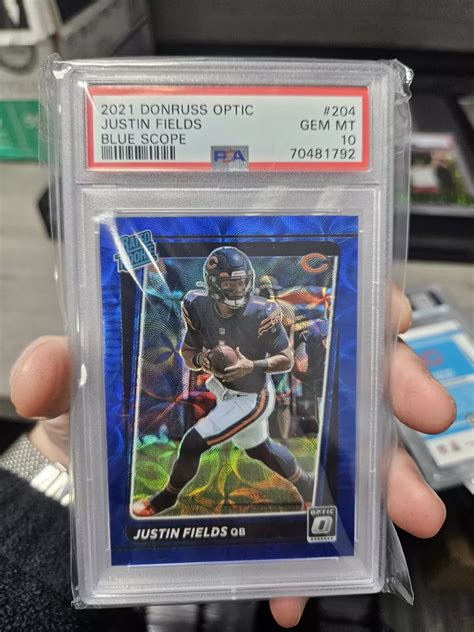 Justin Fields 2021 Optic 204 Blue Scope Psa 10 Price Guide Sports