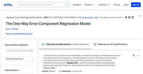 The One Way Error Component Regression Model