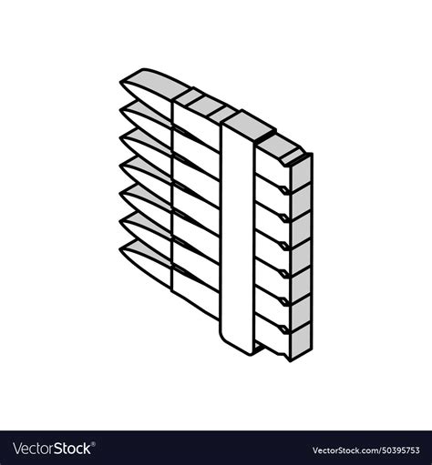 Bullet Clip Isometric Icon Royalty Free Vector Image