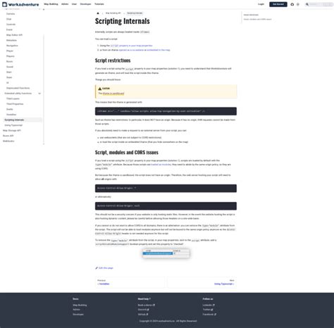Scripting Internals Workadventure Documentation Pdf Html Element Websites