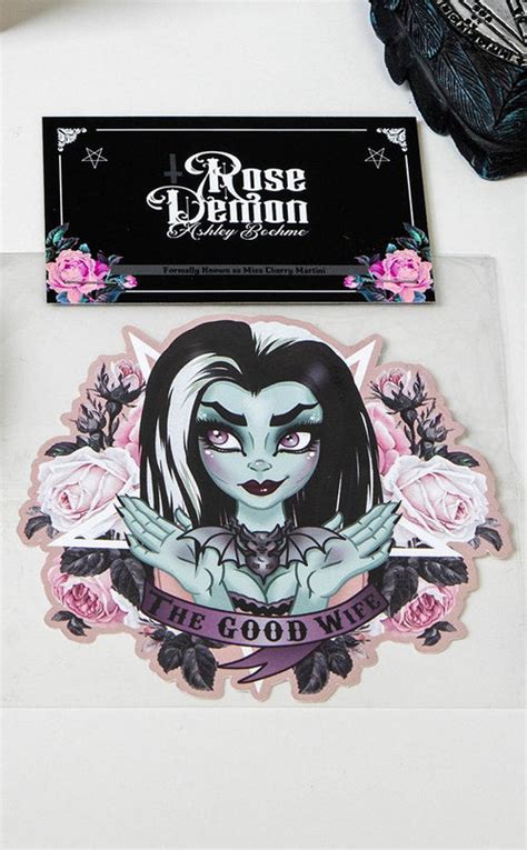 Lily Munster Sticker Witchy Horror Art Gothic Stationery Australia