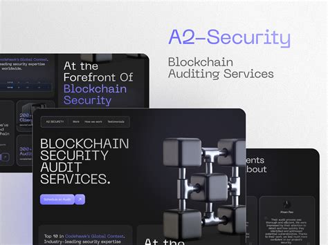 A2 Security Blockchain Security Audit Agencys Landing Page By