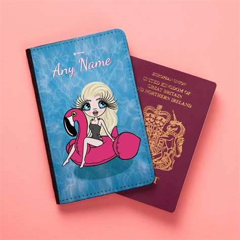 Claireabella Pool Side Passport Cover Toxic Fox