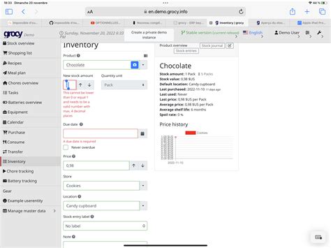 Bug New Stock Amount In Inventory Is Unreadable · Issue 2047 · Grocy