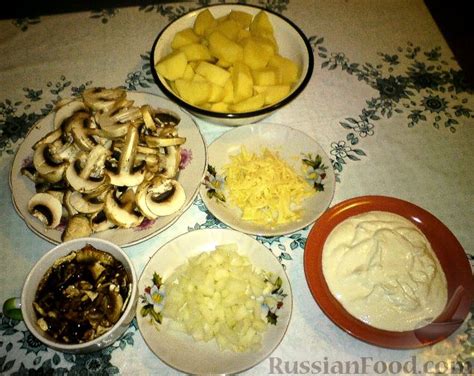 Рецепт Картошка в горшочках с грибами на