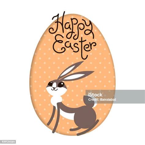행복 한 부활절입니다 토끼 토끼 토끼 그려진된 계란 프레임 창 안에 귀여운 만화 캐릭터입니다 아기 인사말 카드입니다 노란색 배경입니다 벡터 일러스트 레이 션 개념에 대한