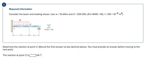 Solved Required Information Consider The Beam And Loading