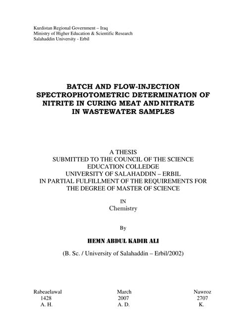 Pdf Batch And Flow Injection Spectrophotometric Determination Of