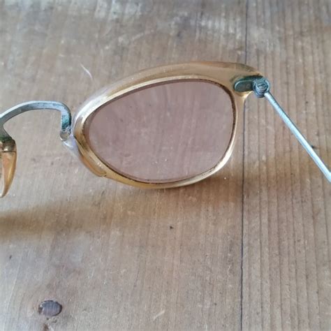 1930s Vintage French Eyeglasses With Lovely Etched Br Gem