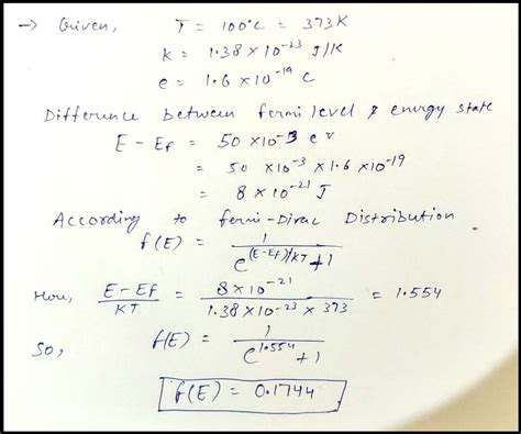 Solved Using The Fermi Dirac Distribution Function Calculate The