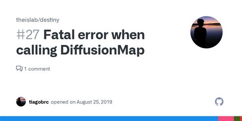 Fatal Error When Calling Diffusionmap · Issue 27 · Theislabdestiny