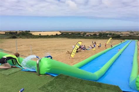 Giant 330ft slip and slide in West Country set to open near Port Isaac - Bristol Live