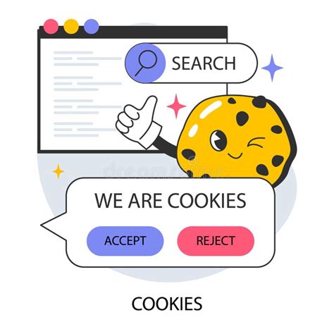 cookie technology web browser session tracking stock vector