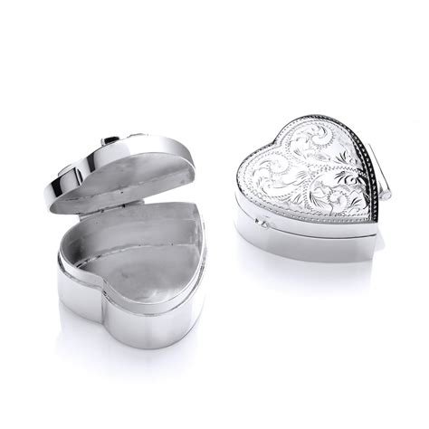Silver Heart Shape Pill Box Pb00004 City Of London Jewellers