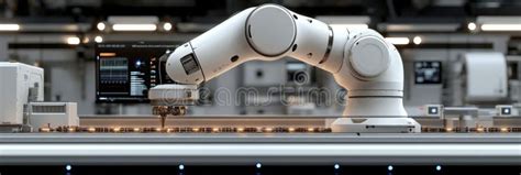 Industrial Robot Assembling On An Automated Production Line Stock Illustration Illustration Of